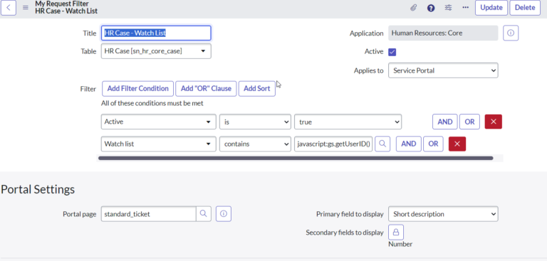 ServiceNow HRSD: Adding the Watch List to the Standard Ticket ...