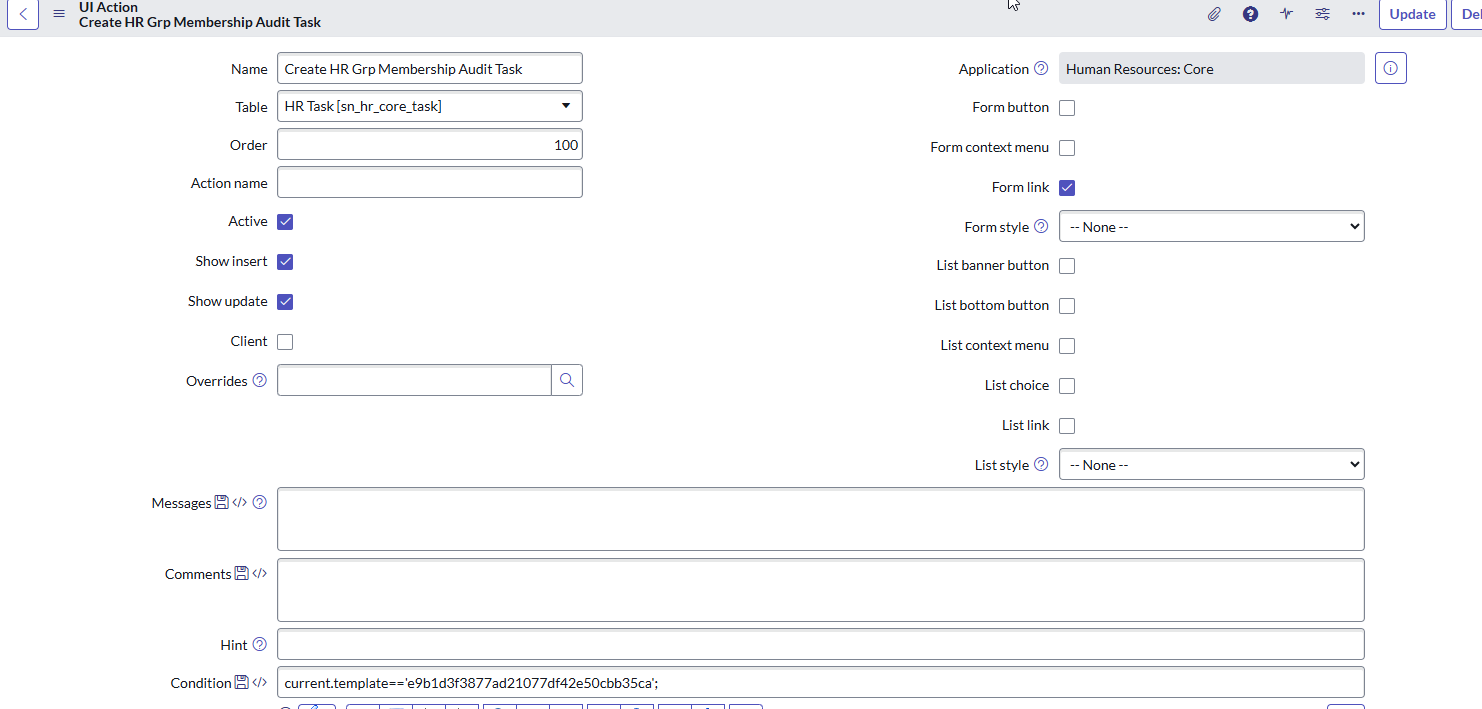 ServiceNow HRSD COE Security Policy Audit Functionality – Incident.do