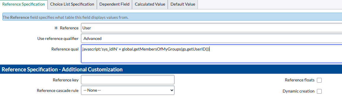 Members of My Groups in ServiceNow Reference Field to the sys_user ...